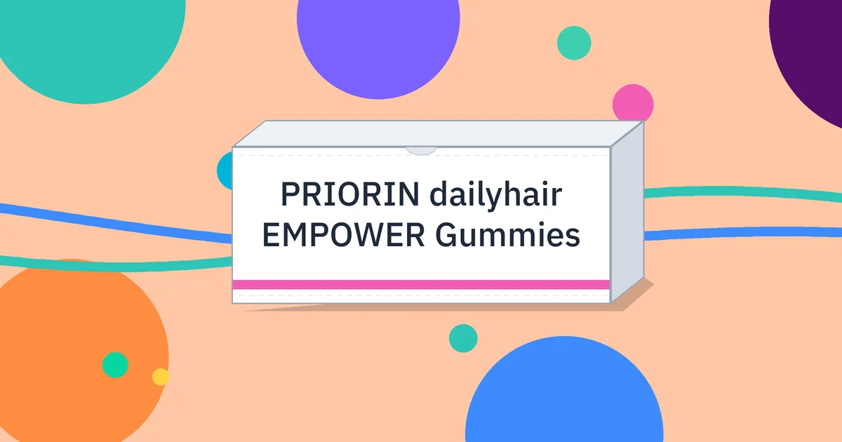 Symbolbild: Packung mit der Aufschrift PRIORIN dailyhair EMPOWER Gummies (PZN 19658050) – Verfügbarkeit und Bezug in Apotheken in Frankfurt am Main