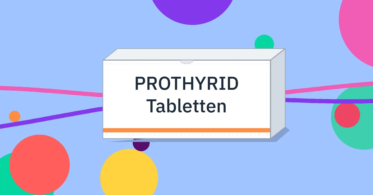 Symbolbild: Packung mit der Aufschrift PROTHYRID Tabletten (PZN 02532942) – Verfügbarkeit und Bezug in Apotheken in Frankfurt am Main