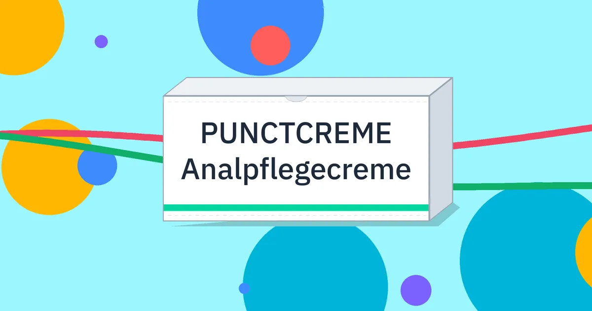 Symbolbild: Packung mit der Aufschrift PUNCTCREME Analpflegecreme (PZN 19076187) – Verfügbarkeit und Bezug in Apotheken in Frankfurt am Main