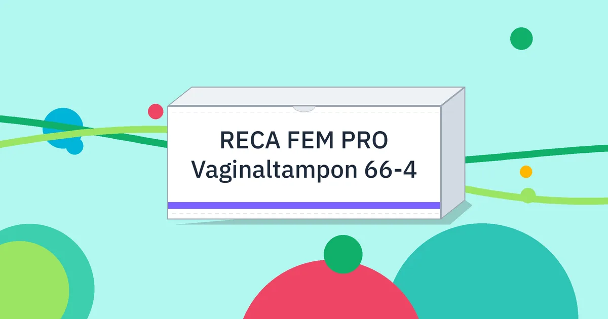 Symbolbild: Packung mit der Aufschrift RECA FEM PRO Vaginaltampon 66-4 (PZN 02076059) – Verfügbarkeit und Bezug in Apotheken in Frankfurt am Main