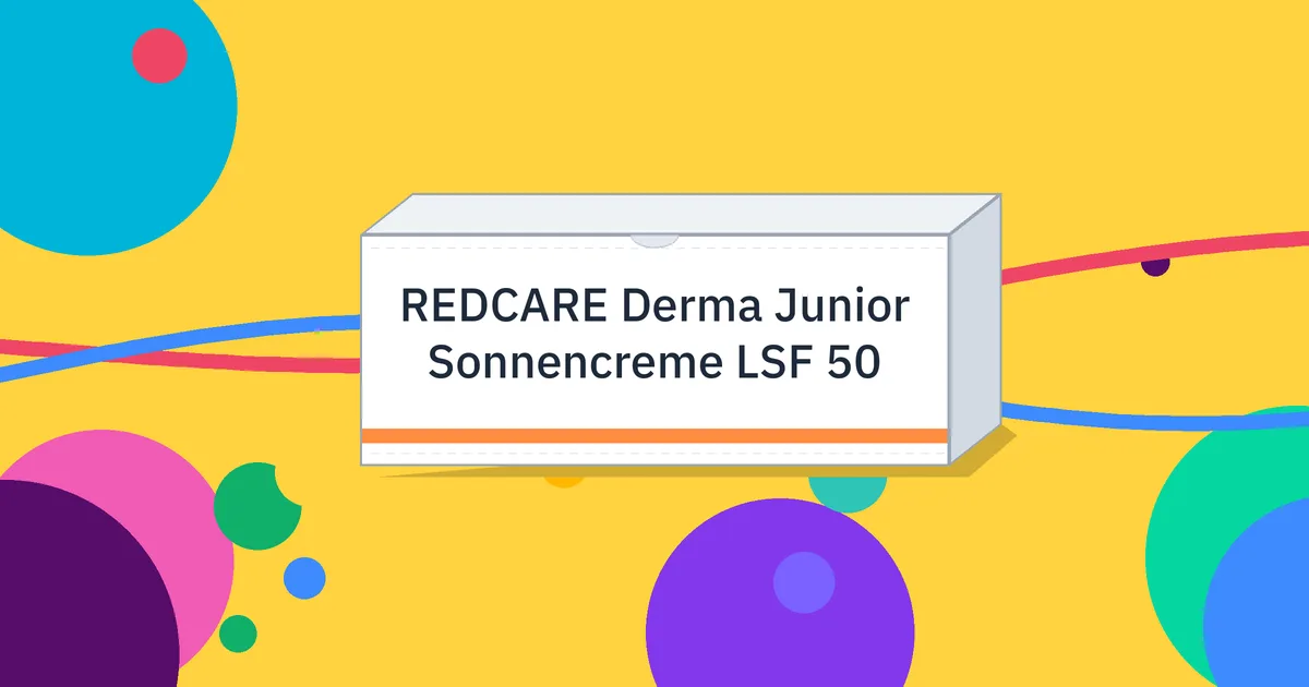 Symbolbild: Packung mit der Aufschrift REDCARE Derma Junior Sonnencreme LSF 50 (PZN 19183233) – Verfügbarkeit und Bezug in Apotheken in Frankfurt am Main