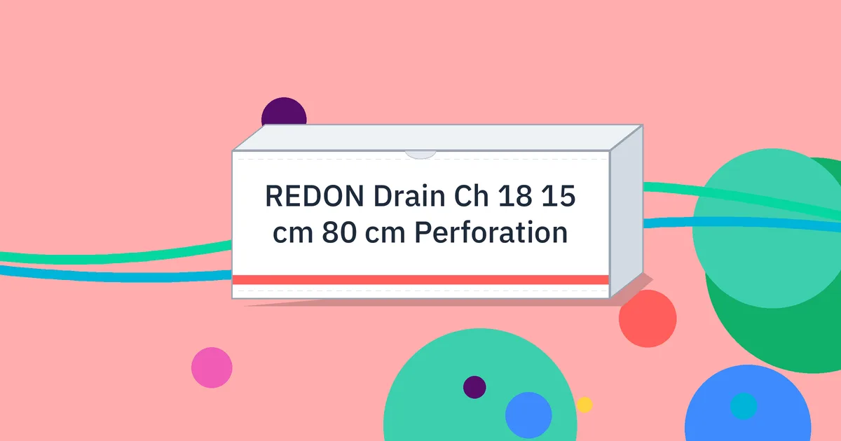 Symbolbild: Packung mit der Aufschrift REDON Drain Ch 18 15 cm 80 cm Perforation (PZN 11171503) – Verfügbarkeit und Bezug in Apotheken in Frankfurt am Main