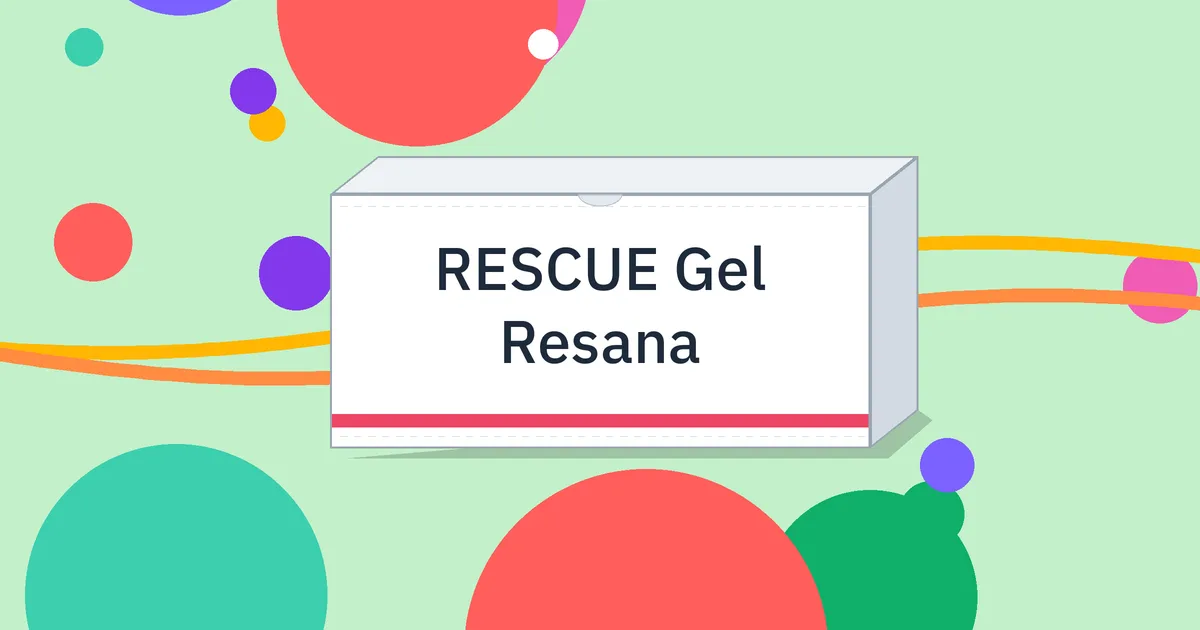 Symbolbild: Packung mit der Aufschrift RESCUE Gel Resana (PZN 15198195) – Verfügbarkeit und Bezug in Apotheken in Frankfurt am Main