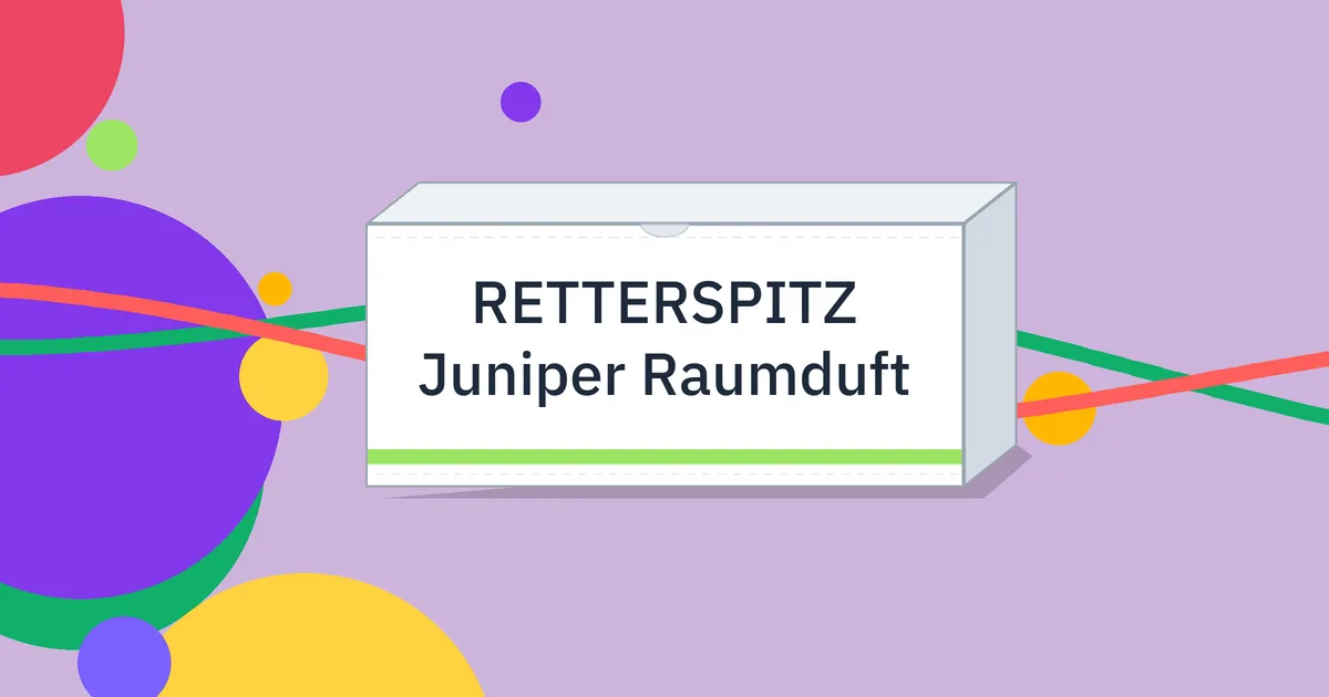 Symbolbild: Packung mit der Aufschrift RETTERSPITZ Juniper Raumduft (PZN 17868240) – Verfügbarkeit und Bezug in Apotheken in Frankfurt am Main