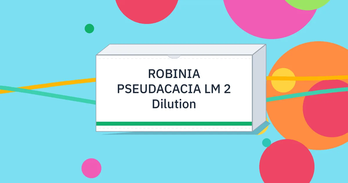 Symbolbild: Packung mit der Aufschrift ROBINIA PSEUDACACIA LM 2 Dilution (PZN 13054776) – Verfügbarkeit und Bezug in Apotheken in Frankfurt am Main