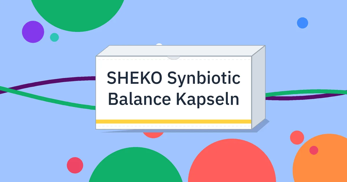 Symbolbild: Packung mit der Aufschrift SHEKO Synbiotic Balance Kapseln (PZN 18256823) – Verfügbarkeit und Bezug in Apotheken in Frankfurt am Main