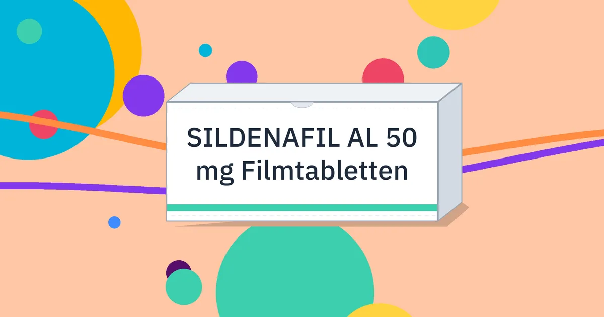 Symbolbild: Packung mit der Aufschrift SILDENAFIL AL 50 mg Filmtabletten (PZN 02819649) – Verfügbarkeit und Bezug in Apotheken in Frankfurt am Main