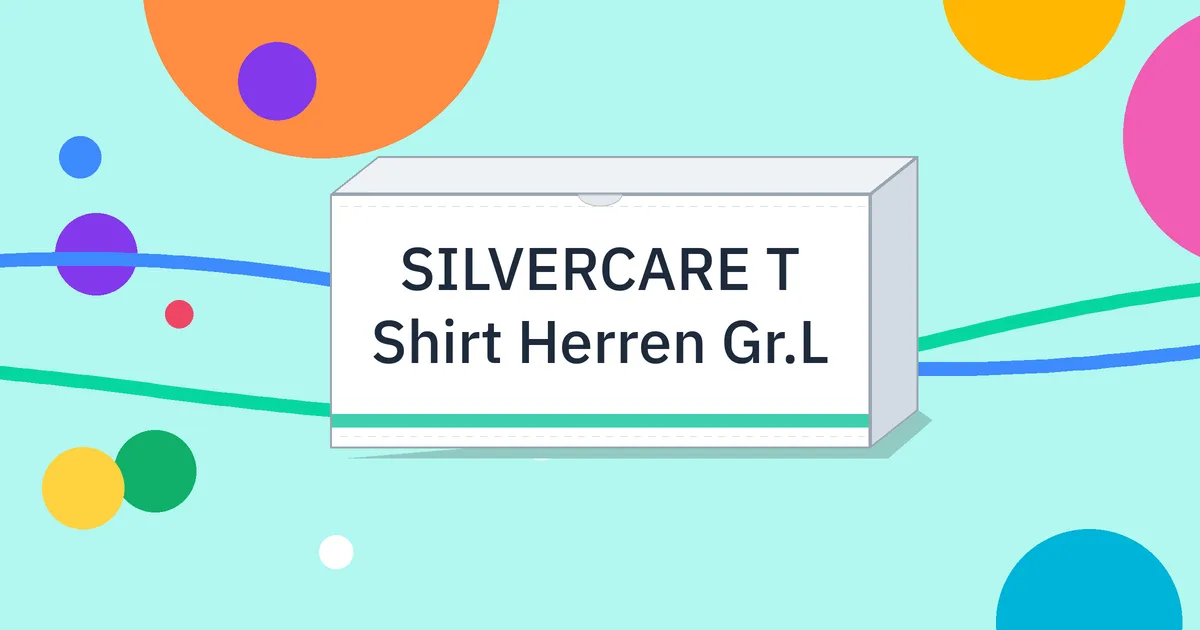 Symbolbild: Packung mit der Aufschrift SILVERCARE T Shirt Herren Gr.L (PZN 09270936) – Verfügbarkeit und Bezug in Apotheken in Frankfurt am Main