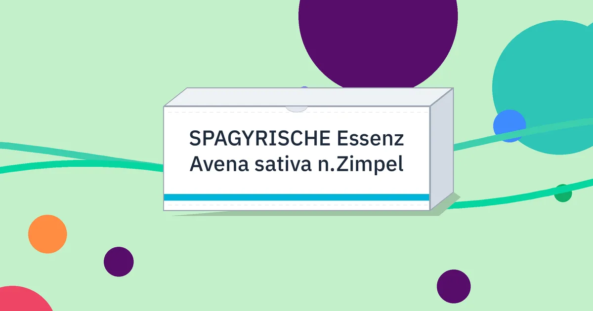 Symbolbild: Packung mit der Aufschrift SPAGYRISCHE Essenz Avena sativa n.Zimpel (PZN 00915797) – Verfügbarkeit und Bezug in Apotheken in Frankfurt am Main