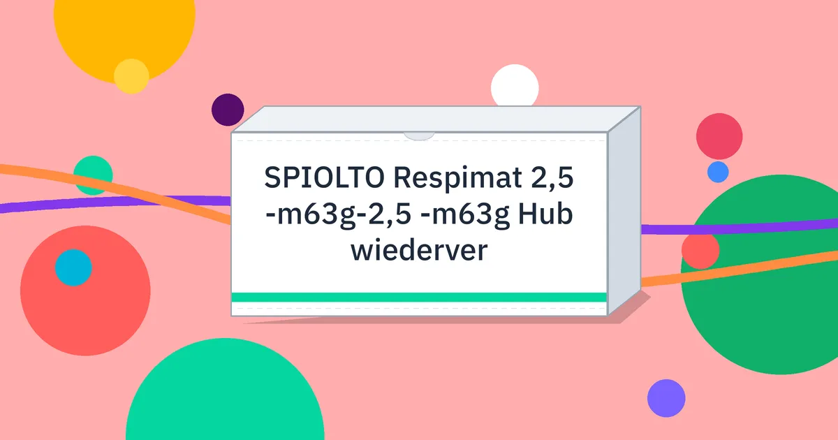 Symbolbild: Packung mit der Aufschrift SPIOLTO Respimat 2,5 -m63g-2,5 -m63g Hub wiederver (PZN 16752127) – Verfügbarkeit und Bezug in Apotheken in Frankfurt am Main