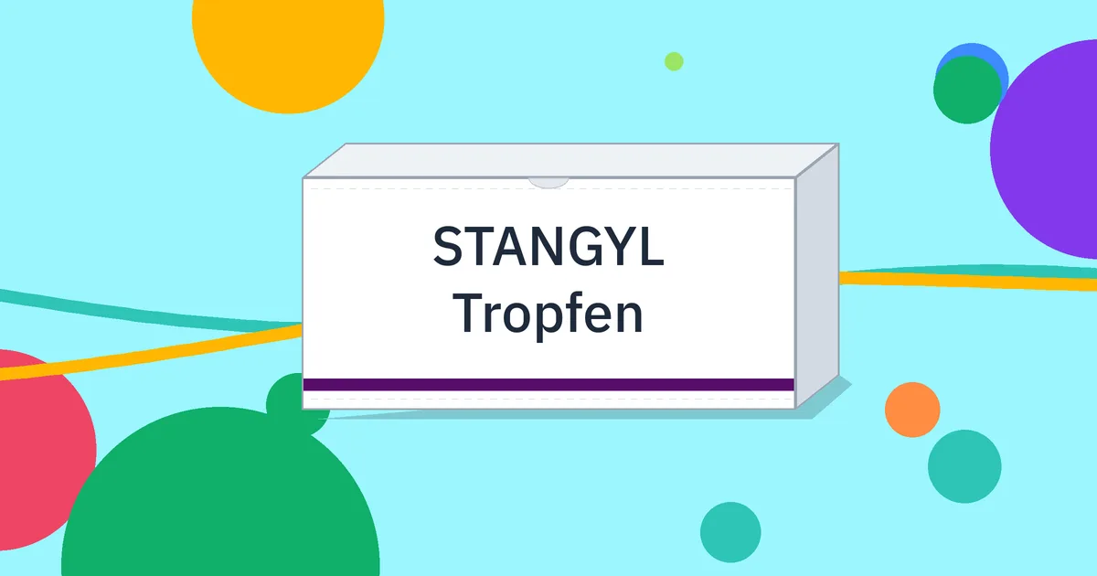 Symbolbild: Packung mit der Aufschrift STANGYL Tropfen (PZN 07653320) – Verfügbarkeit und Bezug in Apotheken in Frankfurt am Main