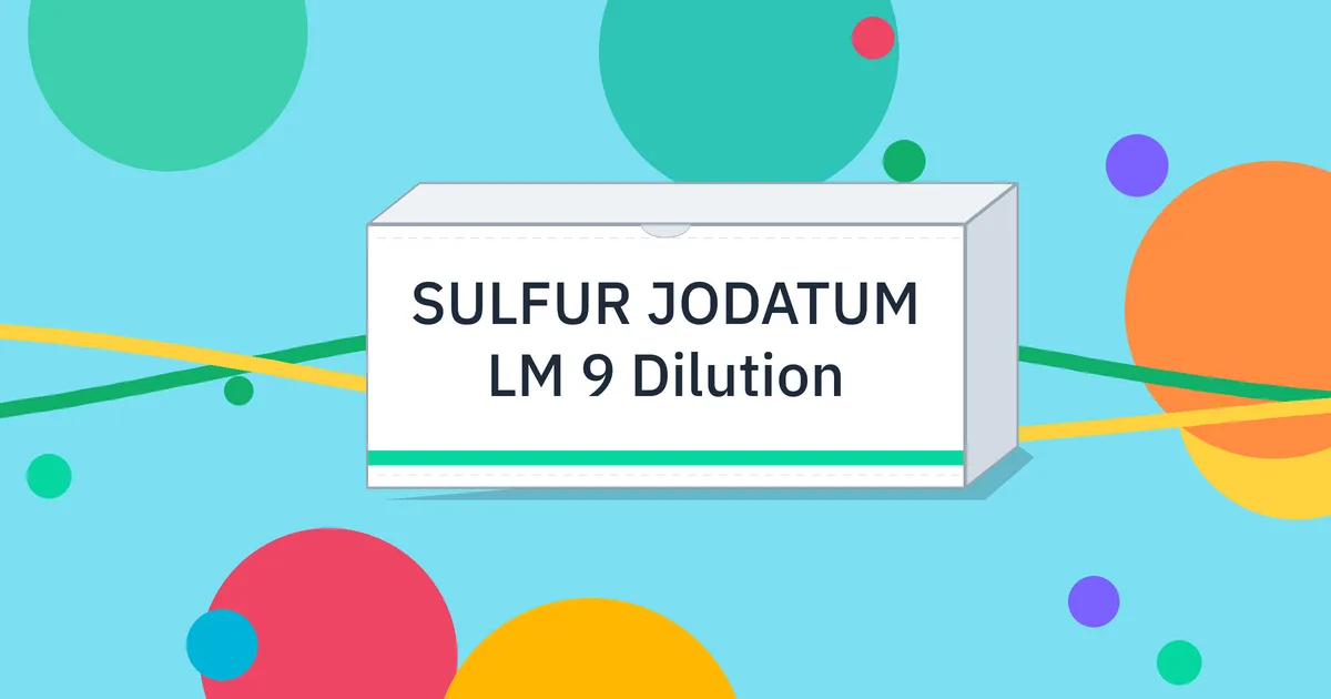 Symbolbild: Packung mit der Aufschrift SULFUR JODATUM LM 9 Dilution (PZN 13210302) – Verfügbarkeit und Bezug in Apotheken in Frankfurt am Main