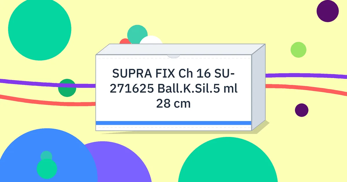 Symbolbild: Packung mit der Aufschrift SUPRA FIX Ch 16 SU-271625 Ball.K.Sil.5 ml 28 cm (PZN 00445558) – Verfügbarkeit und Bezug in Apotheken in Frankfurt am Main