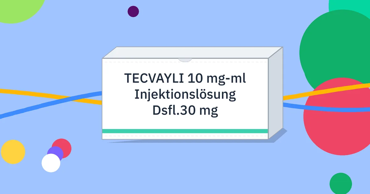 Symbolbild: Packung mit der Aufschrift TECVAYLI 10 mg-ml Injektionslösung Dsfl.30 mg (PZN 18093723) – Verfügbarkeit und Bezug in Apotheken in Frankfurt am Main