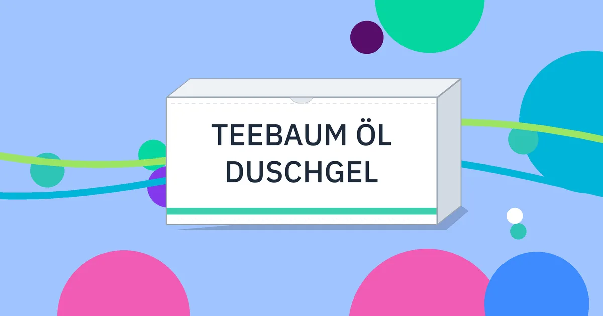 Symbolbild: Packung mit der Aufschrift TEEBAUM ÖL DUSCHGEL (PZN 07568844) – Verfügbarkeit und Bezug in Apotheken in Frankfurt am Main