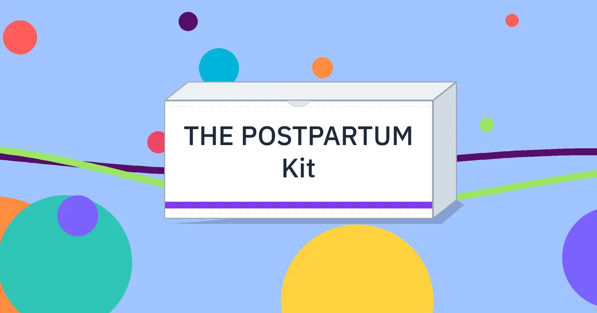 Symbolbild: Packung mit der Aufschrift THE POSTPARTUM Kit (PZN 19706398) – Verfügbarkeit und Bezug in Apotheken in Frankfurt am Main