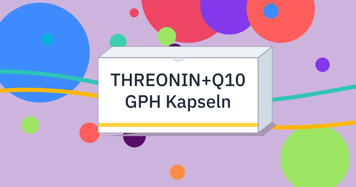 Symbolbild: Packung mit der Aufschrift THREONIN+Q10 GPH Kapseln (PZN 00943575) – Verfügbarkeit und Bezug in Apotheken in Frankfurt am Main