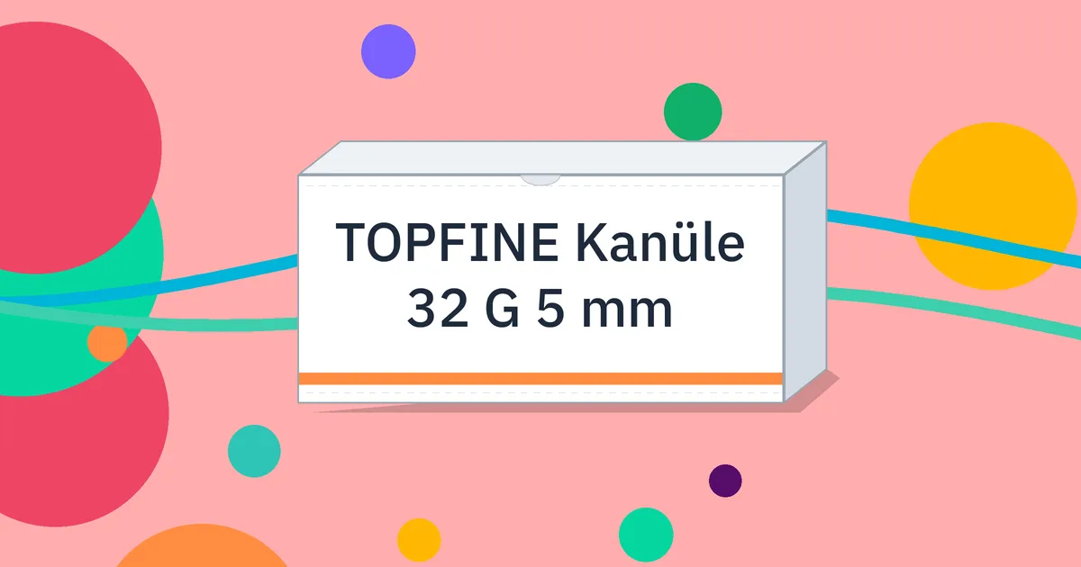 Symbolbild: Packung mit der Aufschrift TOPFINE Kanüle 32 G 5 mm (PZN 14325102) – Verfügbarkeit und Bezug in Apotheken in Frankfurt am Main