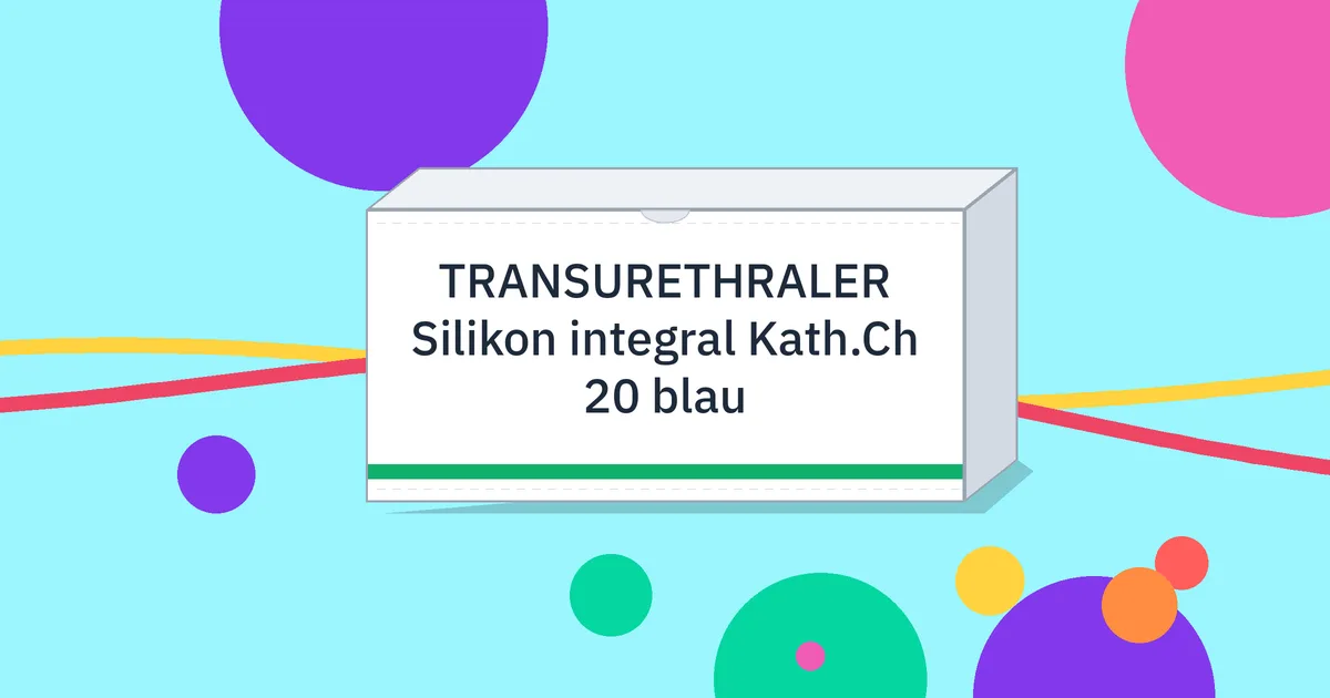 Symbolbild: Packung mit der Aufschrift TRANSURETHRALER Silikon integral Kath.Ch 20 blau (PZN 13163560) – Verfügbarkeit und Bezug in Apotheken in Frankfurt am Main