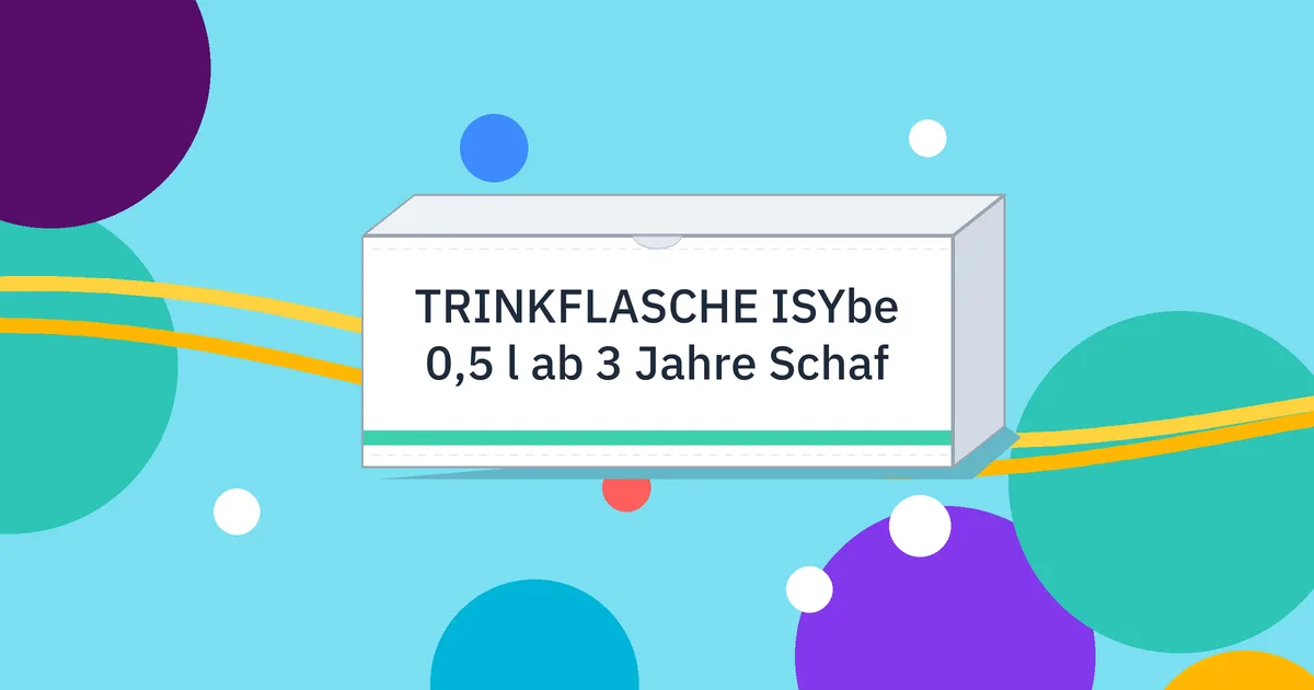 Symbolbild: Packung mit der Aufschrift TRINKFLASCHE ISYbe 0,5 l ab 3 Jahre Schaf (PZN 11592328) – Verfügbarkeit und Bezug in Apotheken in Frankfurt am Main