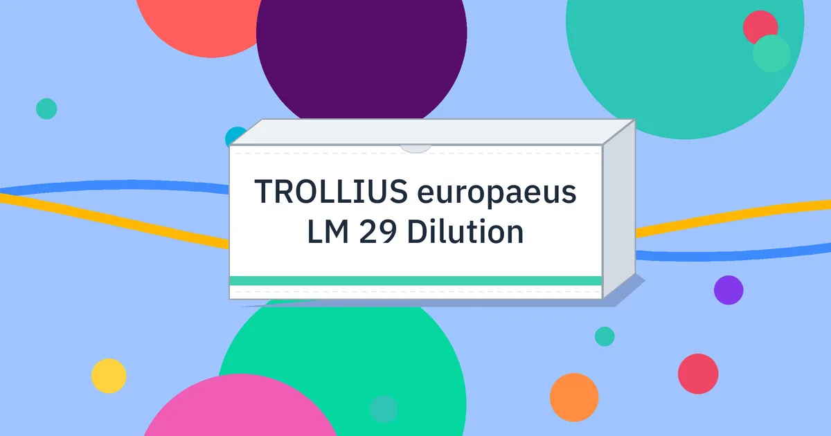 Symbolbild: Packung mit der Aufschrift TROLLIUS europaeus LM 29 Dilution (PZN 13252743) – Verfügbarkeit und Bezug in Apotheken in Frankfurt am Main