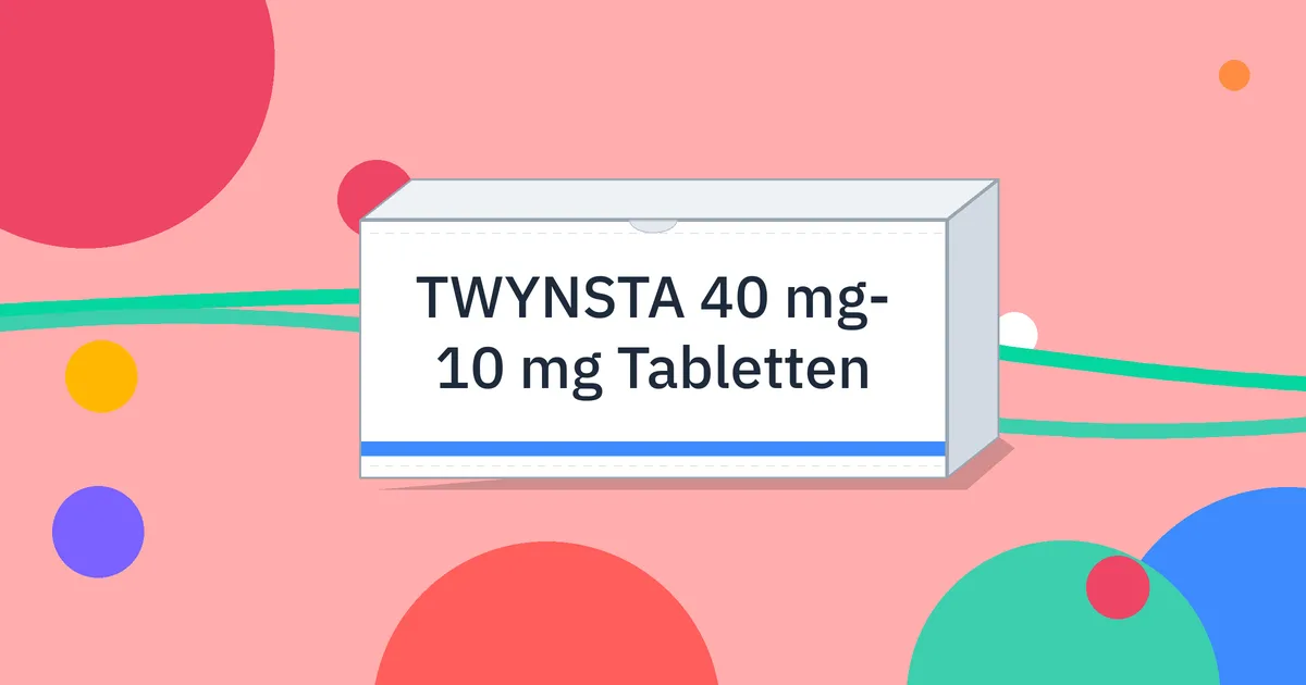 Symbolbild: Packung mit der Aufschrift TWYNSTA 40 mg-10 mg Tabletten (PZN 14001262) – Verfügbarkeit und Bezug in Apotheken in Frankfurt am Main