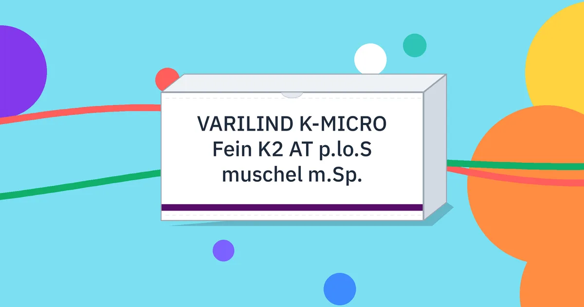 Symbolbild: Packung mit der Aufschrift VARILIND K-MICRO Fein K2 AT p.lo.S muschel m.Sp. (PZN 20554166) – Verfügbarkeit und Bezug in Apotheken in Frankfurt am Main