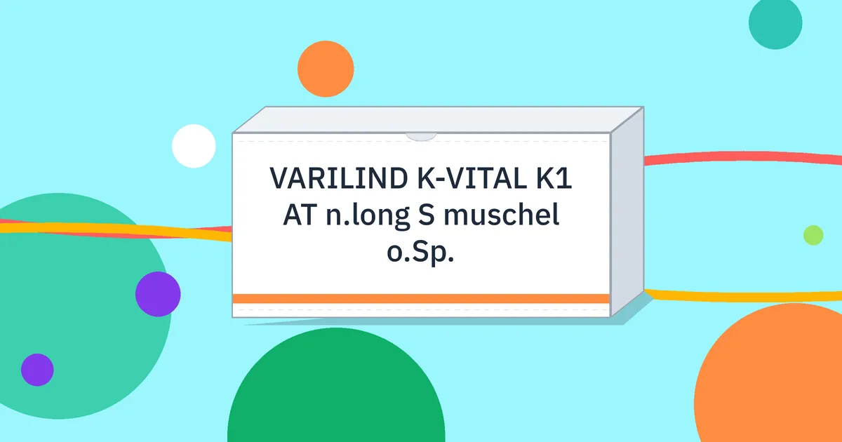 Symbolbild: Packung mit der Aufschrift VARILIND K-VITAL K1 AT n.long S muschel o.Sp. (PZN 20560913) – Verfügbarkeit und Bezug in Apotheken in Frankfurt am Main
