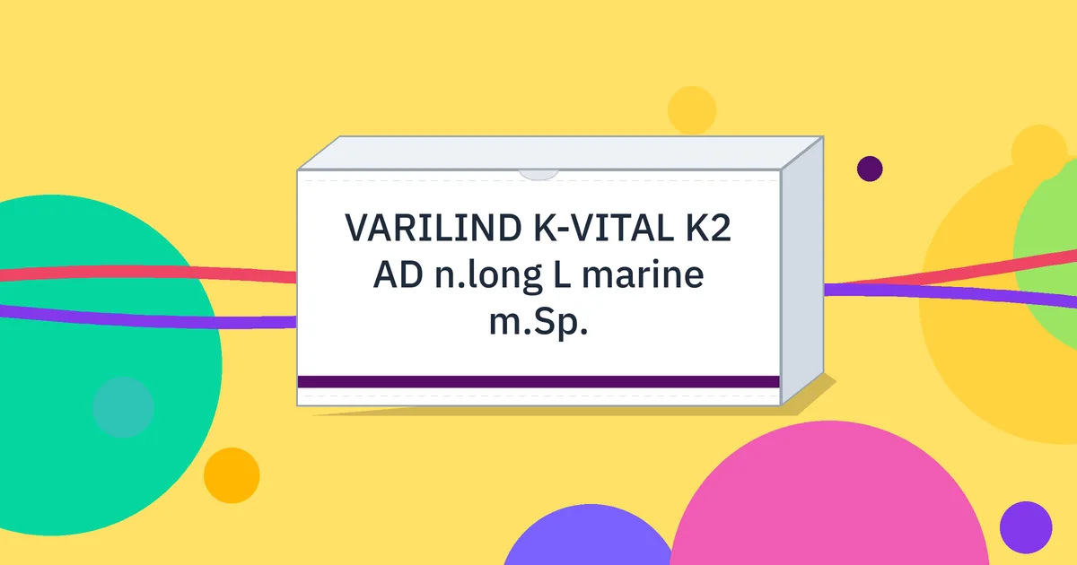 Symbolbild: Packung mit der Aufschrift VARILIND K-VITAL K2 AD n.long L marine m.Sp. (PZN 20567803) – Verfügbarkeit und Bezug in Apotheken in Frankfurt am Main