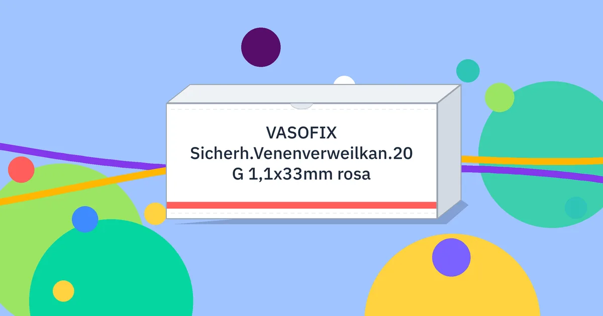 Symbolbild: Packung mit der Aufschrift VASOFIX Sicherh.Venenverweilkan.20 G 1,1x33mm rosa (PZN 18472567) – Verfügbarkeit und Bezug in Apotheken in Frankfurt am Main