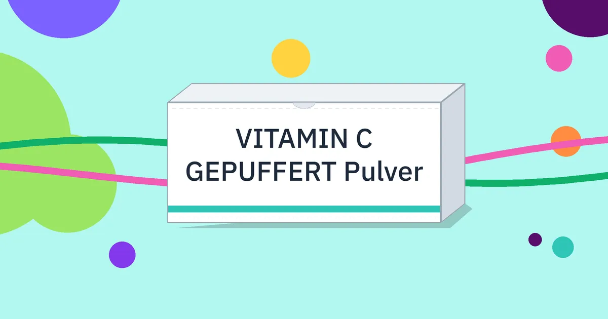 Symbolbild: Packung mit der Aufschrift VITAMIN C GEPUFFERT Pulver (PZN 15868750) – Verfügbarkeit und Bezug in Apotheken in Frankfurt am Main