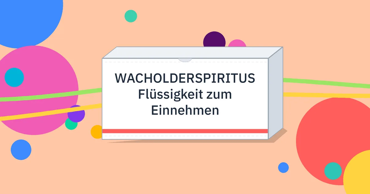Symbolbild: Packung mit der Aufschrift WACHOLDERSPIRITUS Flüssigkeit zum Einnehmen (PZN 15407871) – Verfügbarkeit und Bezug in Apotheken in Frankfurt am Main