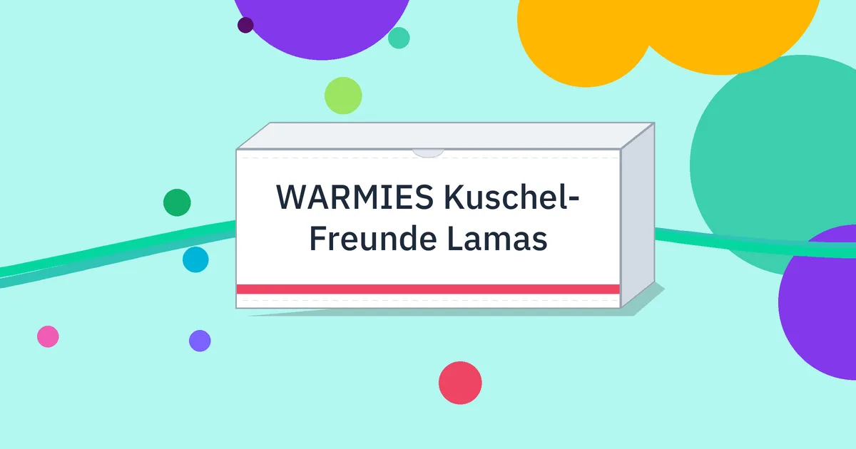 Symbolbild: Packung mit der Aufschrift WARMIES Kuschel-Freunde Lamas (PZN 16261429) – Verfügbarkeit und Bezug in Apotheken in Frankfurt am Main
