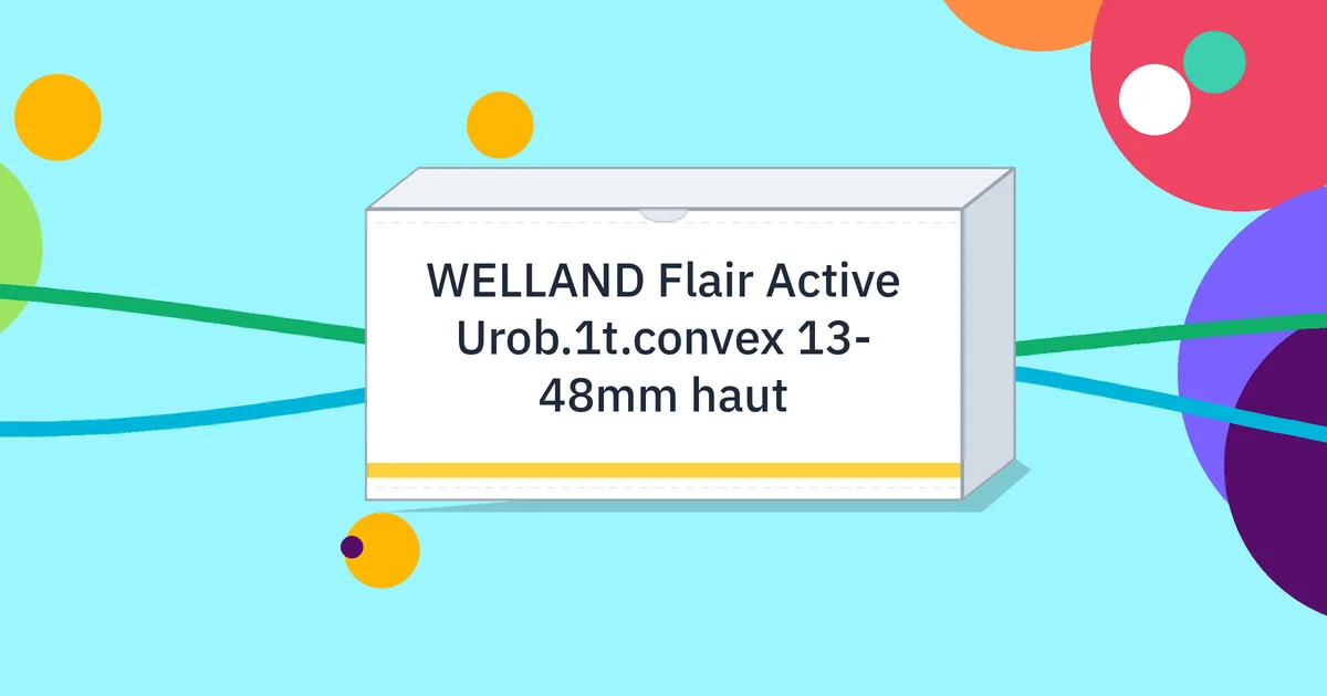 Symbolbild: Packung mit der Aufschrift WELLAND Flair Active Urob.1t.convex 13-48mm haut (PZN 09899290) – Verfügbarkeit und Bezug in Apotheken in Frankfurt am Main