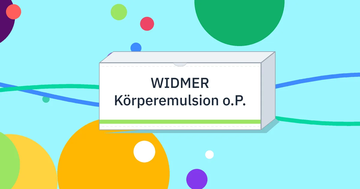 Symbolbild: Packung mit der Aufschrift WIDMER Körperemulsion o.P. (PZN 15880188) – Verfügbarkeit und Bezug in Apotheken in Frankfurt am Main