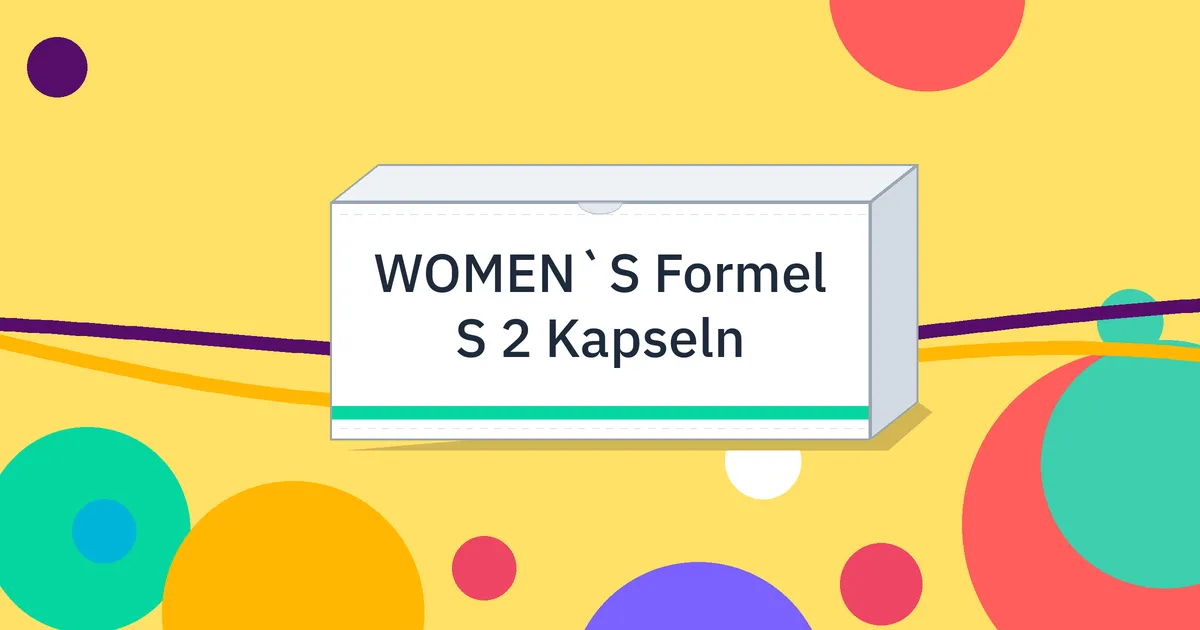 Symbolbild: Packung mit der Aufschrift WOMEN`S Formel S 2 Kapseln (PZN 12654385) – Verfügbarkeit und Bezug in Apotheken in Frankfurt am Main
