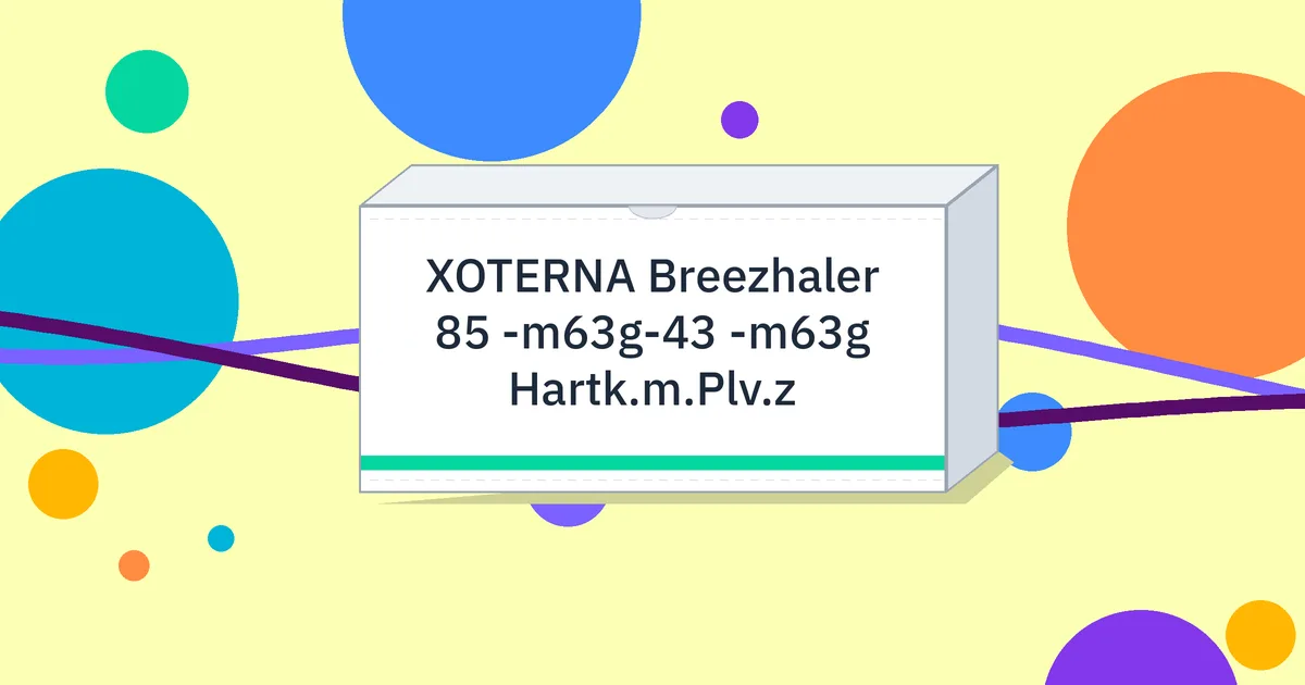 Symbolbild: Packung mit der Aufschrift XOTERNA Breezhaler 85 -m63g-43 -m63g Hartk.m.Plv.z (PZN 12562683) – Verfügbarkeit und Bezug in Apotheken in Frankfurt am Main
