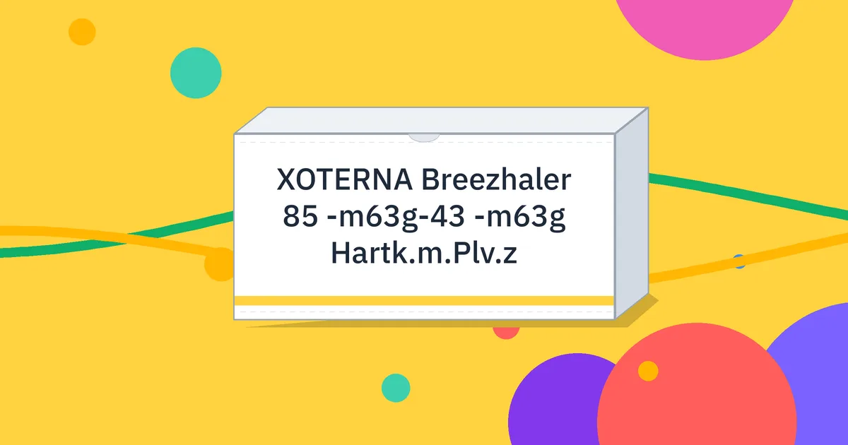 Symbolbild: Packung mit der Aufschrift XOTERNA Breezhaler 85 -m63g-43 -m63g Hartk.m.Plv.z (PZN 12724068) – Verfügbarkeit und Bezug in Apotheken in Frankfurt am Main