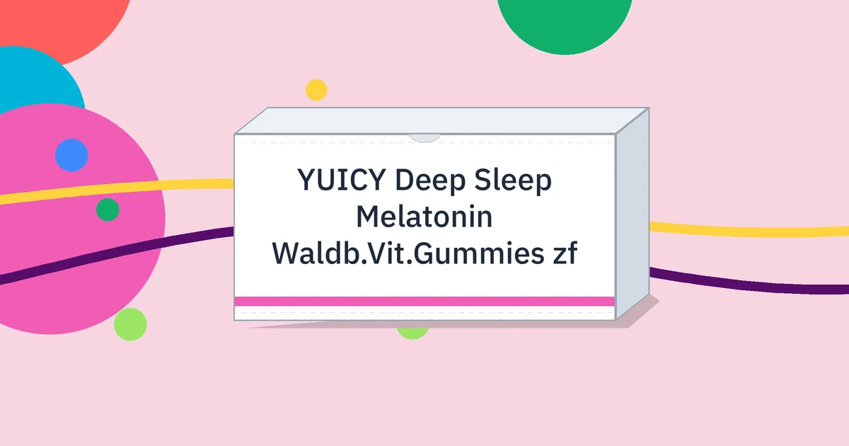 Symbolbild: Packung mit der Aufschrift YUICY Deep Sleep Melatonin Waldb.Vit.Gummies zf (PZN 19079346) – Verfügbarkeit und Bezug in Apotheken in Frankfurt am Main