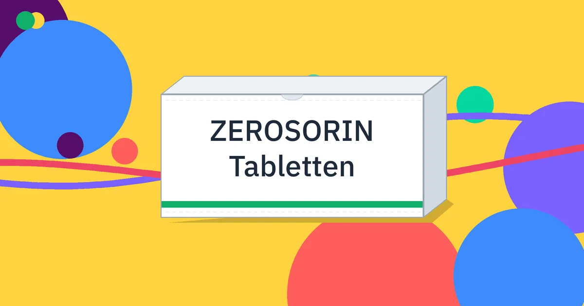 Symbolbild: Packung mit der Aufschrift ZEROSORIN Tabletten (PZN 02470477) – Verfügbarkeit und Bezug in Apotheken in Frankfurt am Main