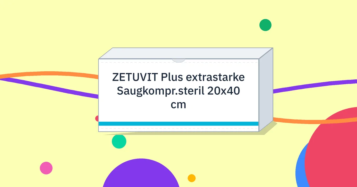 Symbolbild: Packung mit der Aufschrift ZETUVIT Plus extrastarke Saugkompr.steril 20x40 cm (PZN 16349041) – Verfügbarkeit und Bezug in Apotheken in Frankfurt am Main