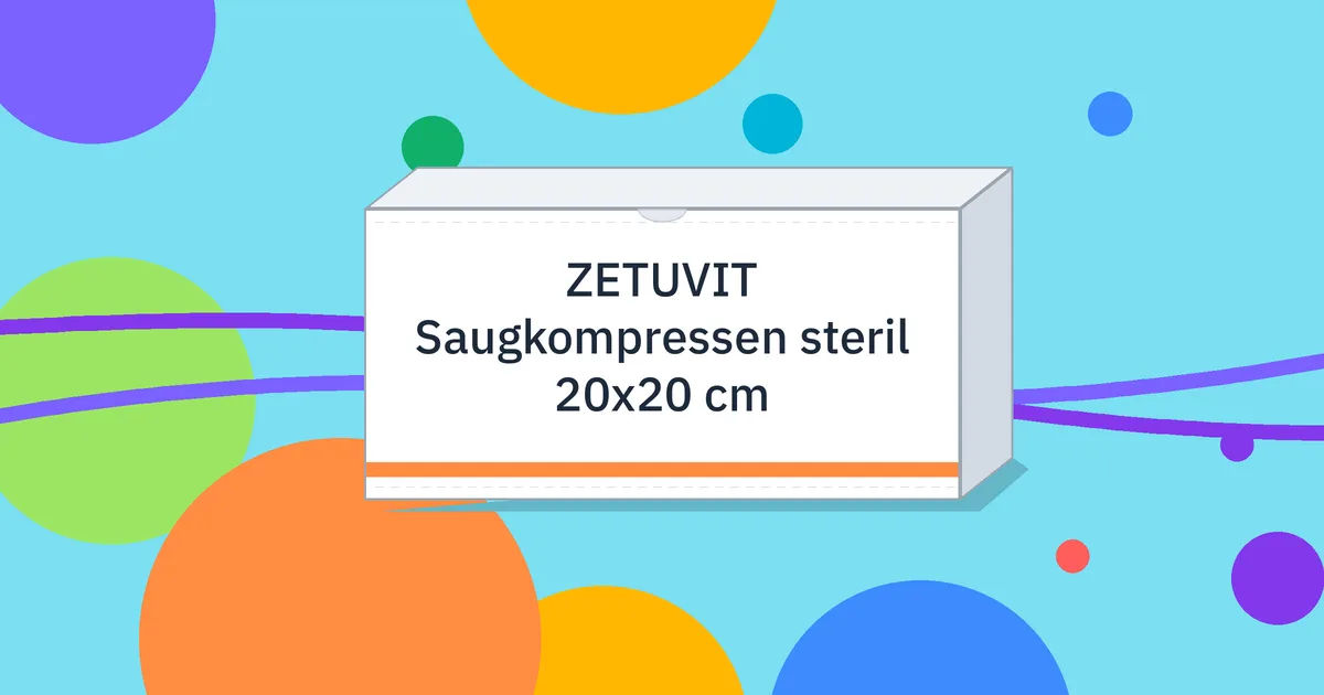 Symbolbild: Packung mit der Aufschrift ZETUVIT Saugkompressen steril 20x20 cm (PZN 19166720) – Verfügbarkeit und Bezug in Apotheken in Frankfurt am Main