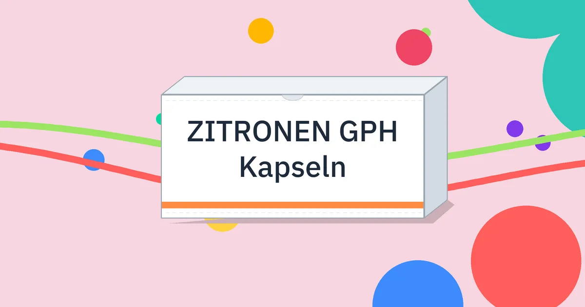Symbolbild: Packung mit der Aufschrift ZITRONEN GPH Kapseln (PZN 05869300) – Verfügbarkeit und Bezug in Apotheken in Frankfurt am Main