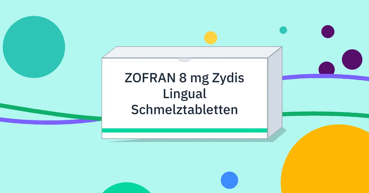 Symbolbild: Packung mit der Aufschrift ZOFRAN 8 mg Zydis Lingual Schmelztabletten (PZN 00697840) – Verfügbarkeit und Bezug in Apotheken in Frankfurt am Main