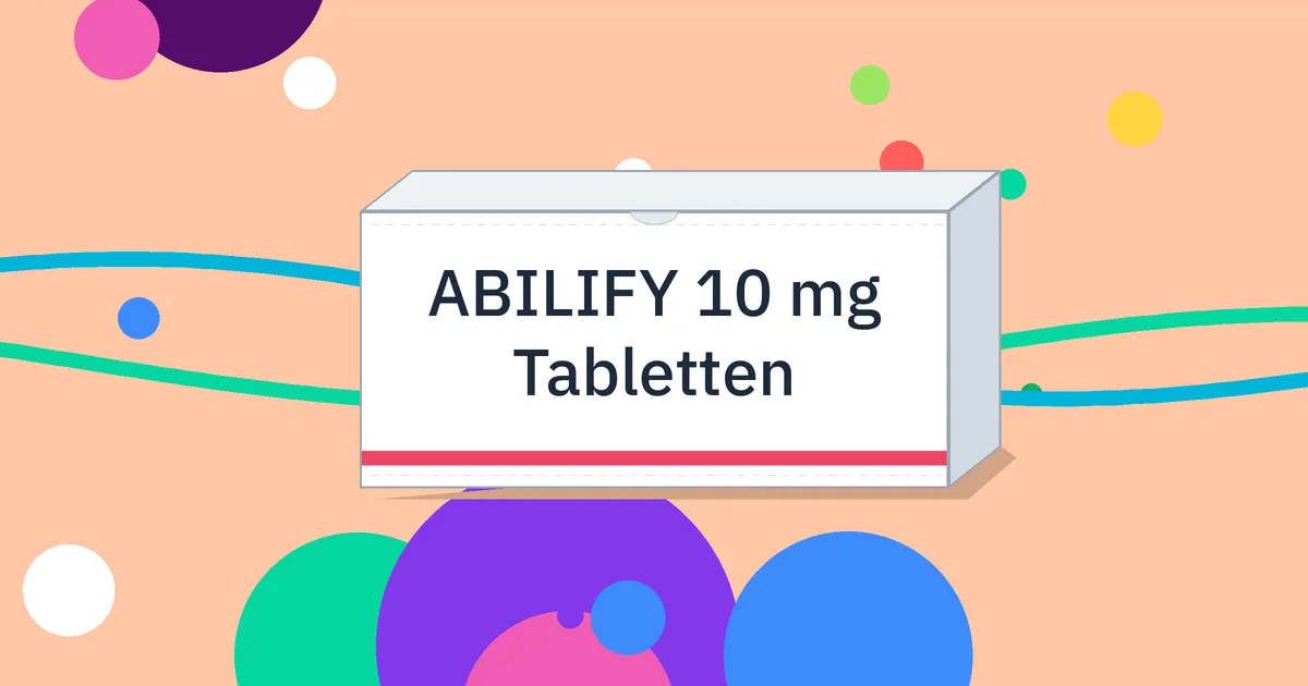 Symbolbild: Packung mit der Aufschrift ABILIFY 10 mg Tabletten (PZN 04682226) – Verfügbarkeit und Bezug in Apotheken in Frankfurt am Main