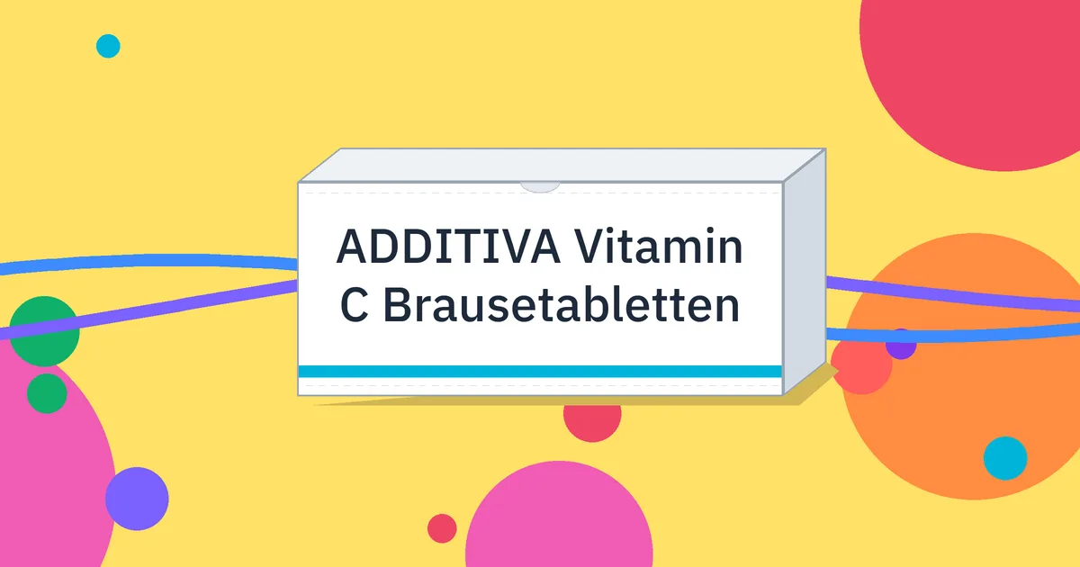 Symbolbild: Packung mit der Aufschrift ADDITIVA Vitamin C Brausetabletten (PZN 03724603) – Verfügbarkeit und Bezug in Apotheken in Frankfurt am Main