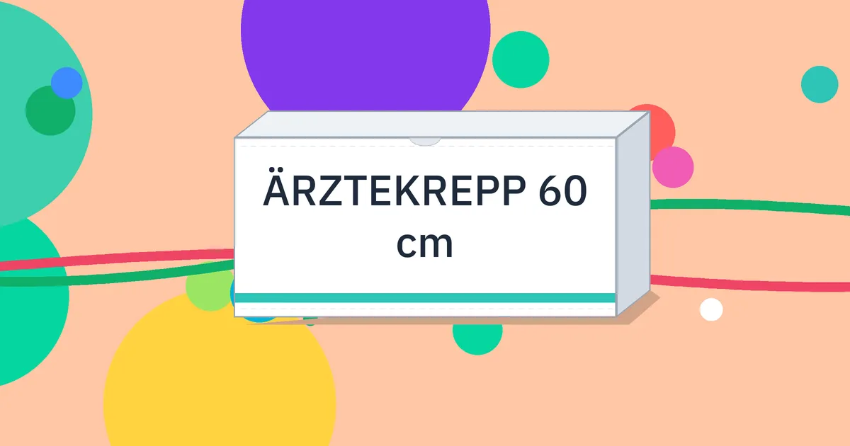 Symbolbild: Packung mit der Aufschrift ÄRZTEKREPP 60 cm (PZN 01960788) – Verfügbarkeit und Bezug in Apotheken in Frankfurt am Main