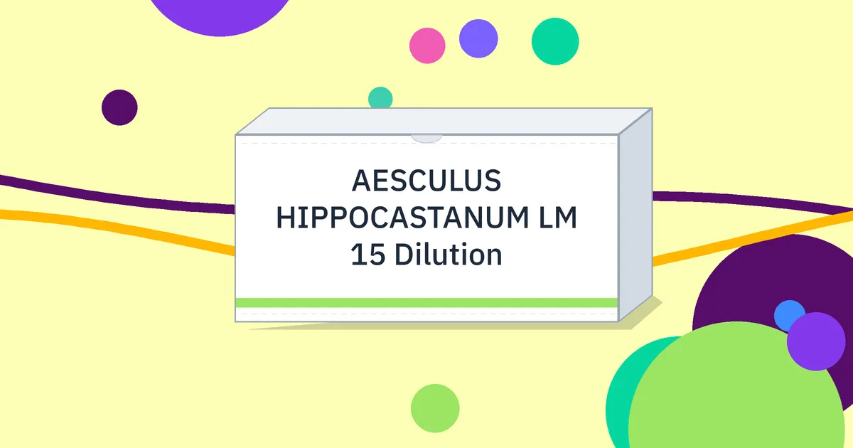 Symbolbild: Packung mit der Aufschrift AESCULUS HIPPOCASTANUM LM 15 Dilution (PZN 12755413) – Verfügbarkeit und Bezug in Apotheken in Frankfurt am Main