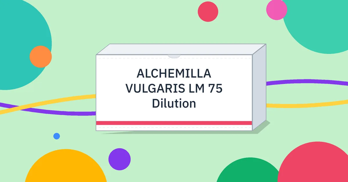 Symbolbild: Packung mit der Aufschrift ALCHEMILLA VULGARIS LM 75 Dilution (PZN 13309041) – Verfügbarkeit und Bezug in Apotheken in Frankfurt am Main