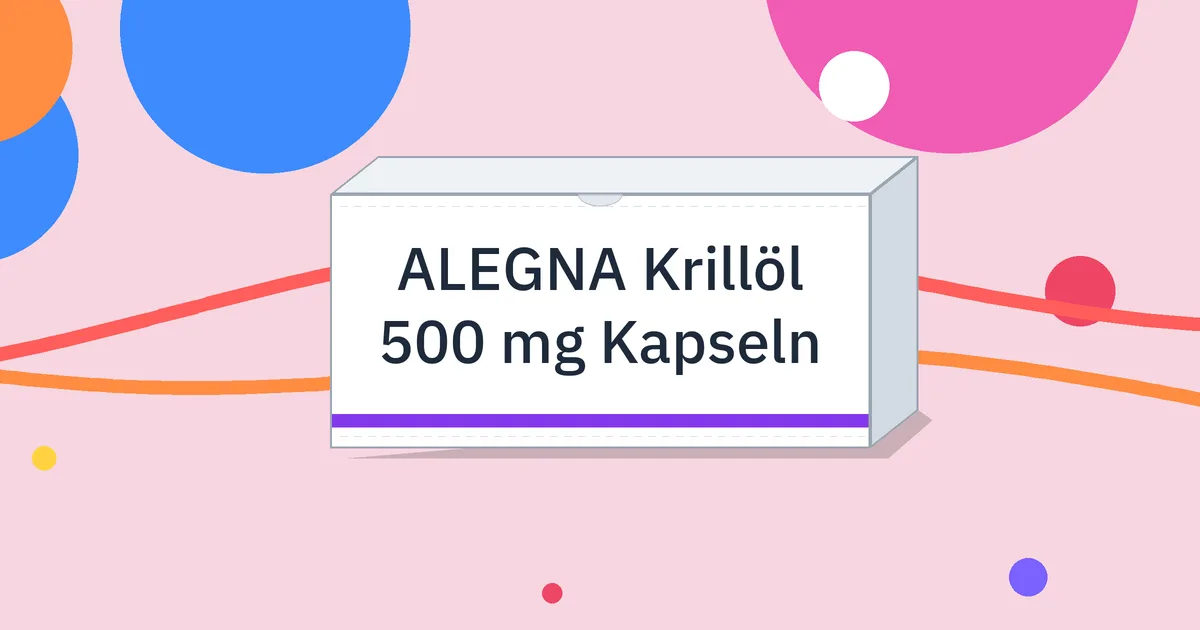 Symbolbild: Packung mit der Aufschrift ALEGNA Krillöl 500 mg Kapseln (PZN 16242656) – Verfügbarkeit und Bezug in Apotheken in Frankfurt am Main